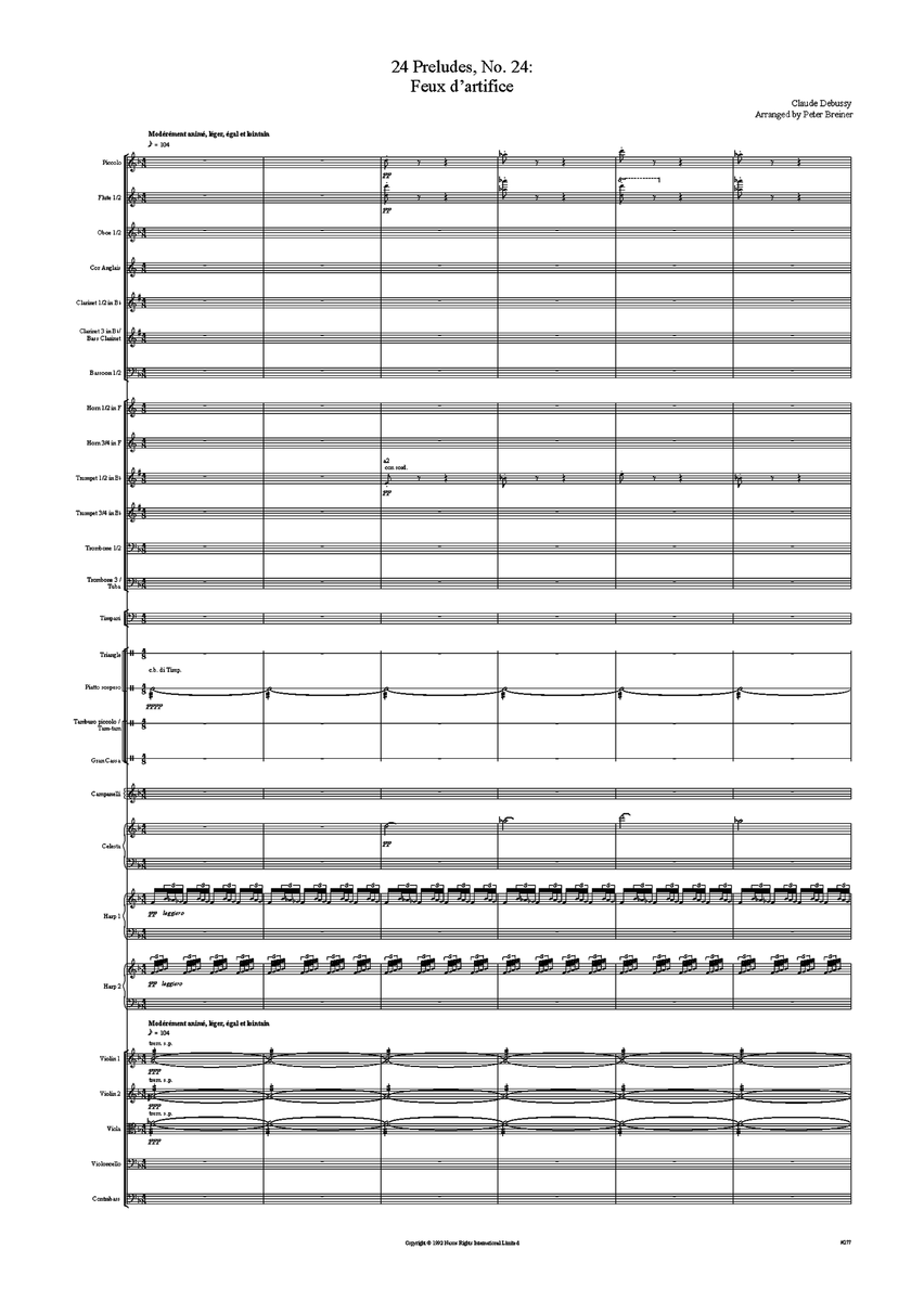 debussy feux d artifice